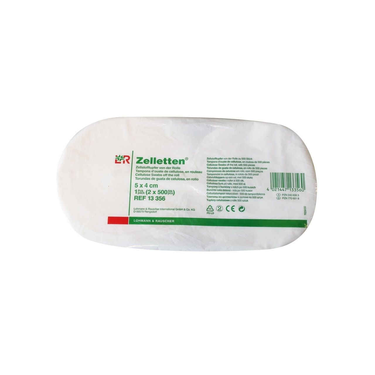 Lohmann & Rauscher Zellstoff-Tupfer 4x5 cm (2 Rollen à 500 im Beutel ...